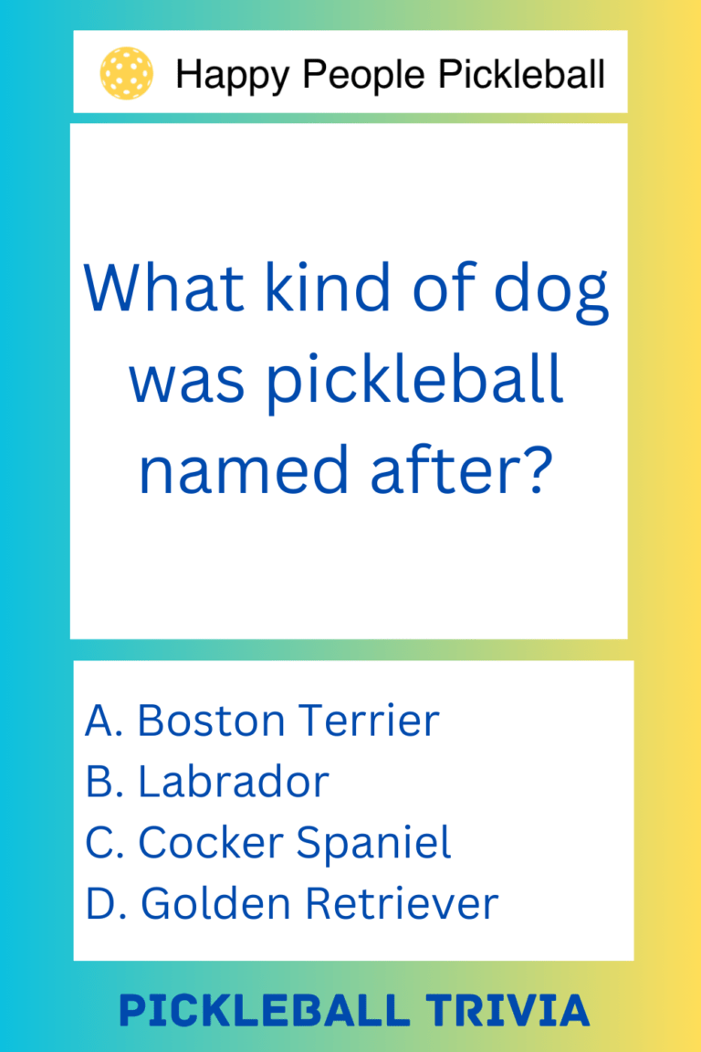 Easy pickleball trivia questions and answers | Happy People Pickleball