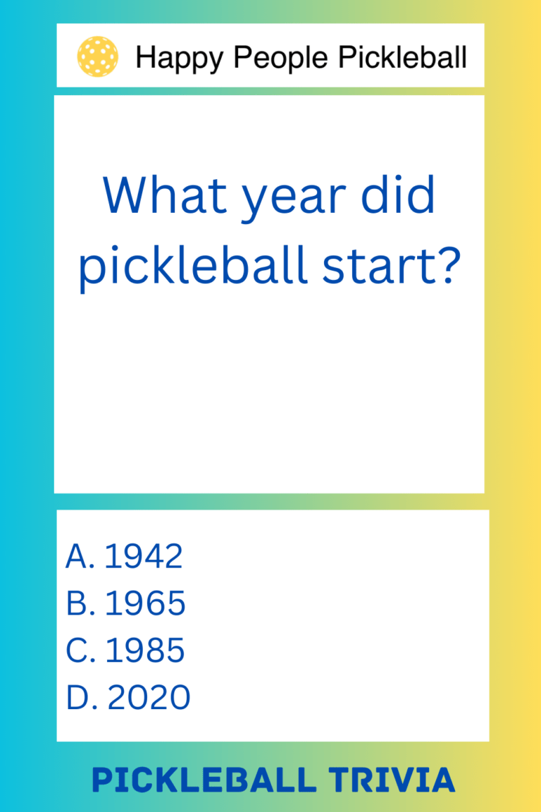Easy pickleball trivia questions and answers | Happy People Pickleball