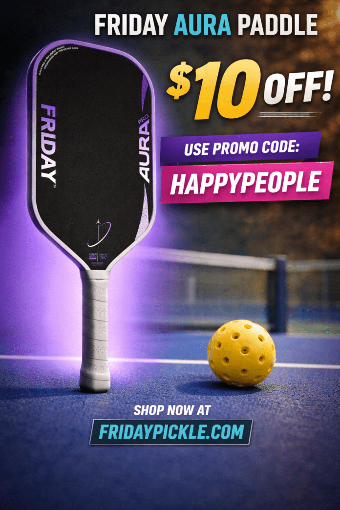 Friday Pickle Launches the Friday Aura Paddle | Happy People Pickleball